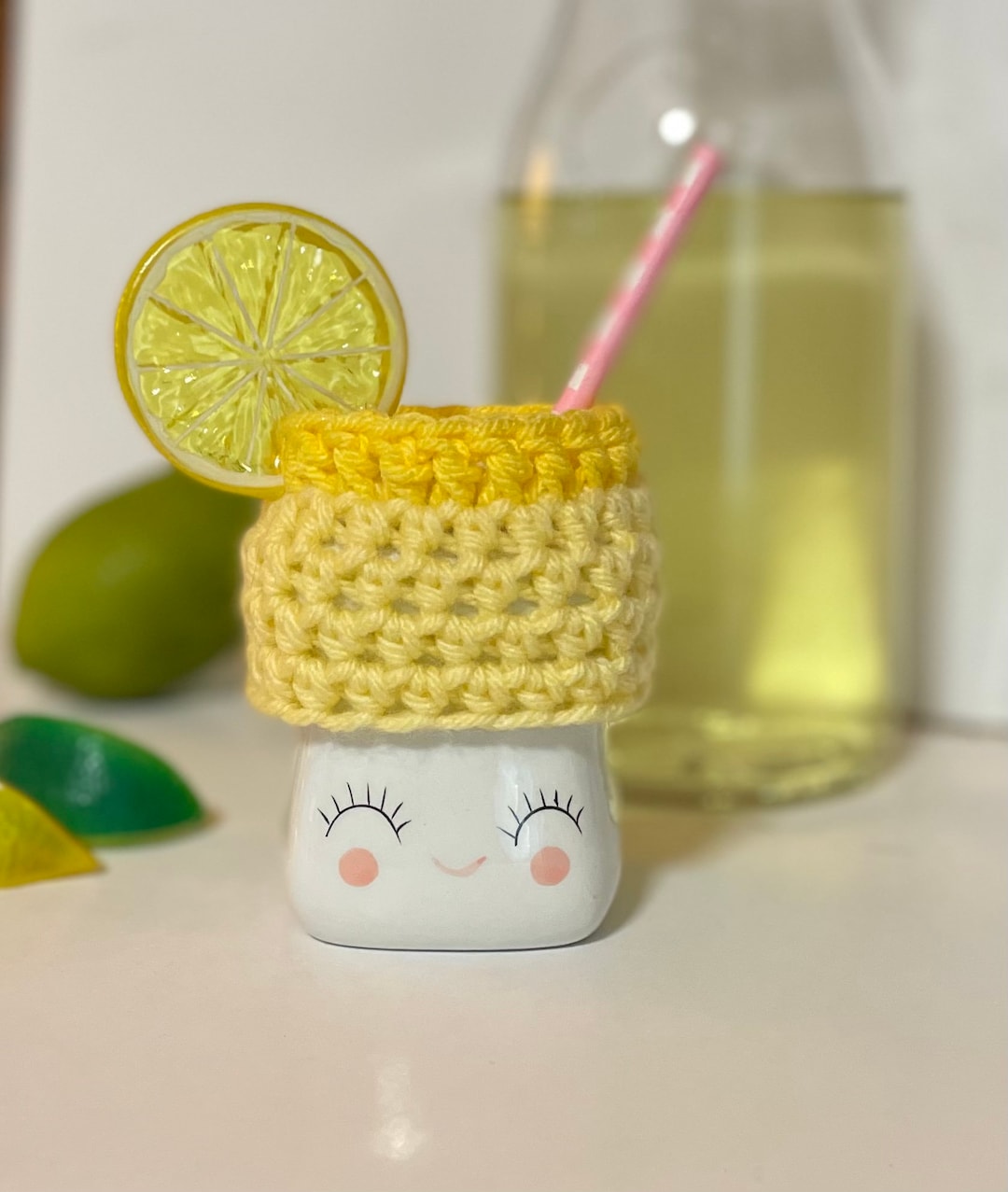Summertime Lemon Slice Lemonade Farmhouse Style Mug Hat - Etsy