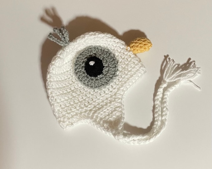 Crochet White Seagull Costume/prop/winter Hat - Etsy