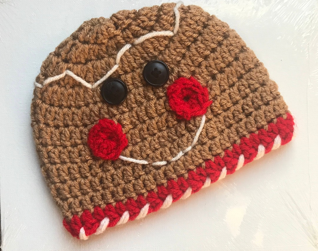 Baby Gingerbread Beanie Style Christmas Hat - Etsy