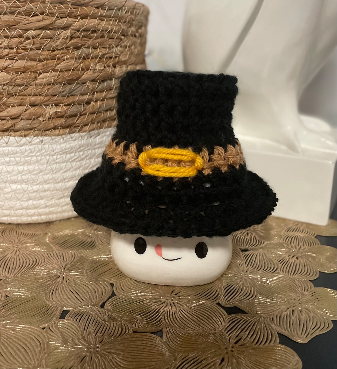 Pilgrim Crochet Mug Hat - Etsy