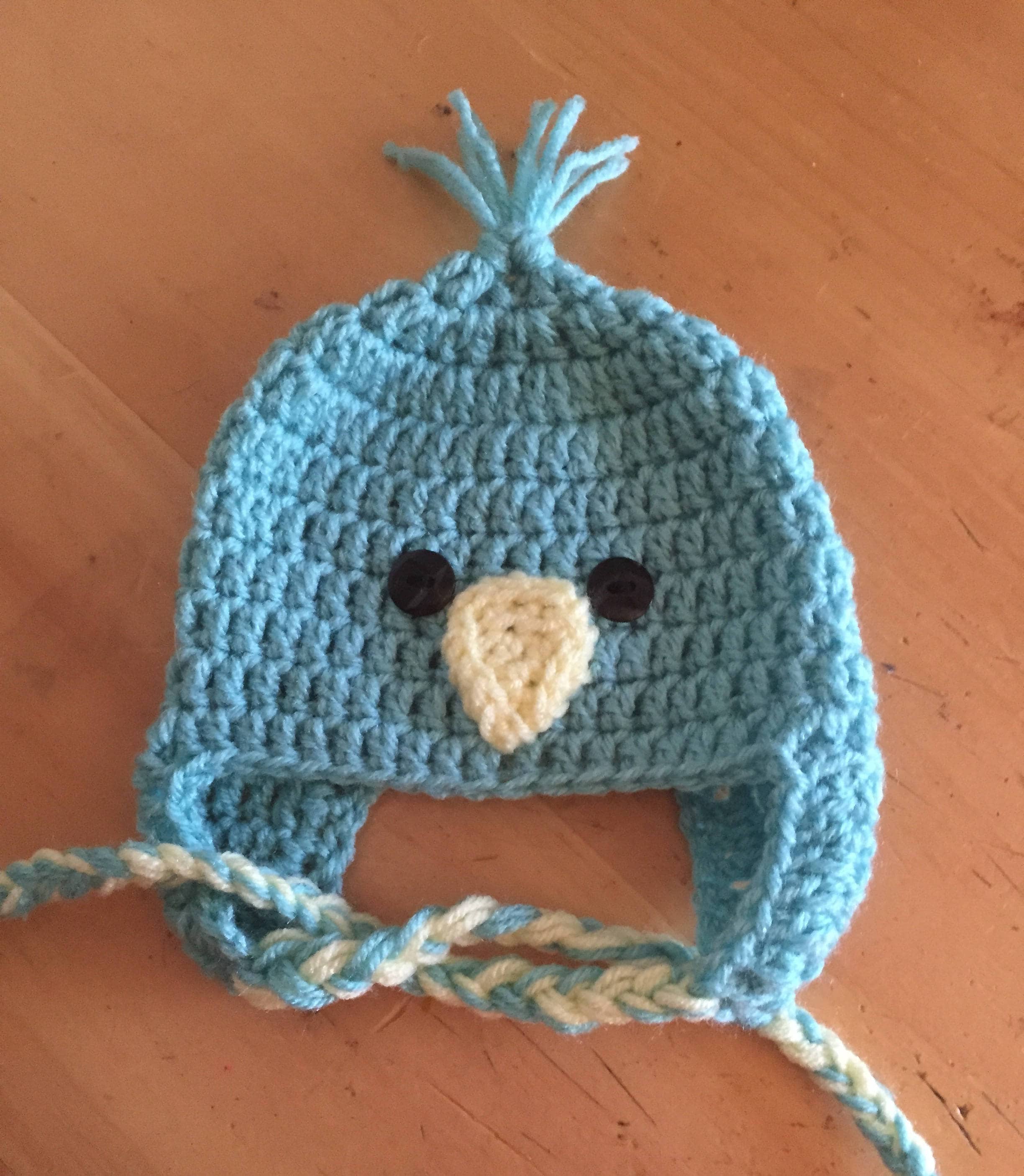 Newborn and up Baby Blue Bird Hat - Etsy