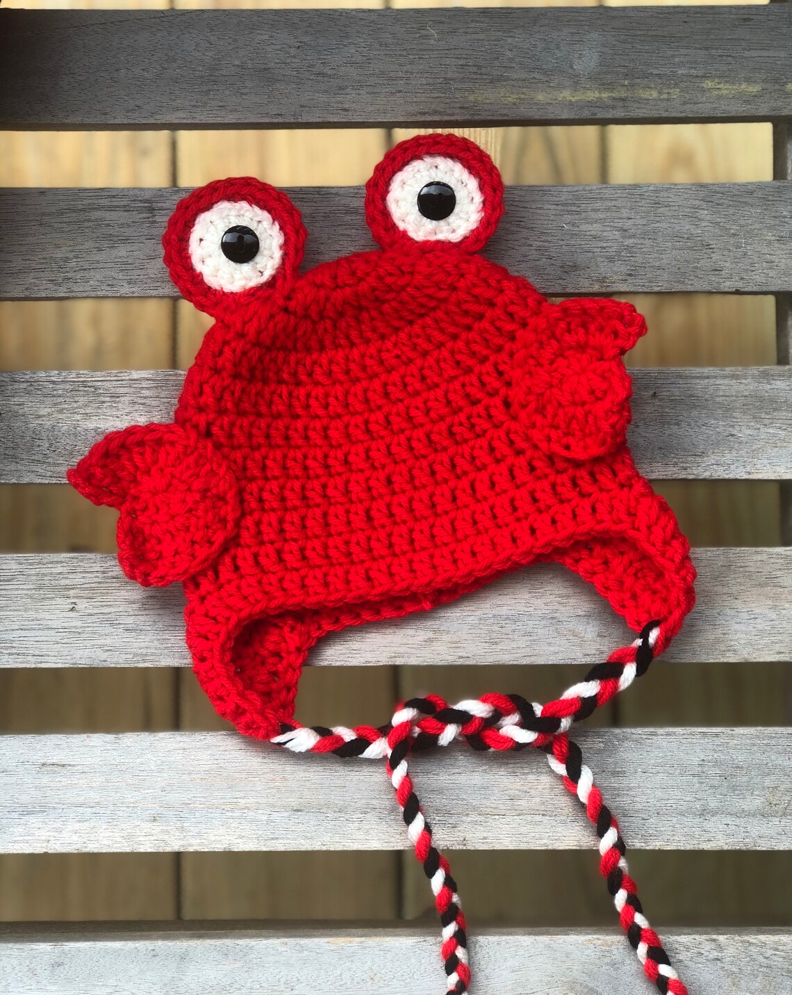 Baby Red Crab Crochet Earflap Hat/ Photo Prop - Etsy