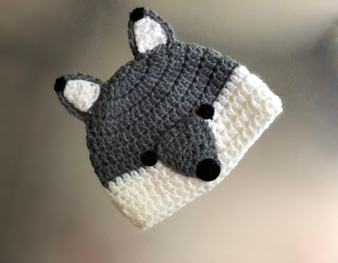 Baby Unisex Woodland Wolf Beanie Style Crochet Hat/photo Prop - Etsy