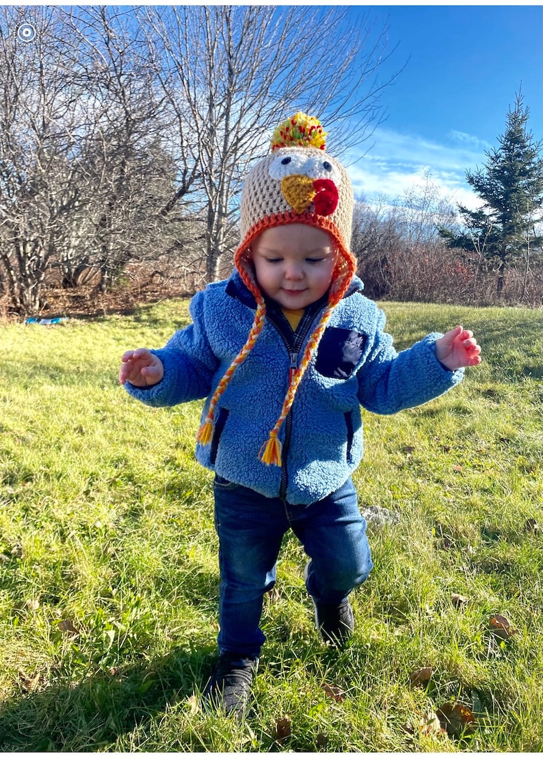 Baby Thanksgiving Crochet Tan Turkey Ear Flap Hat /photo Prop/ - Etsy