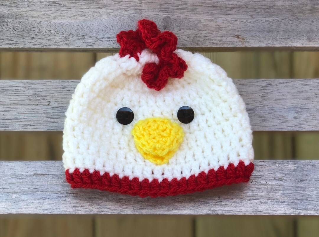 Baby Barnyard Chicken Beanie Hat - Etsy