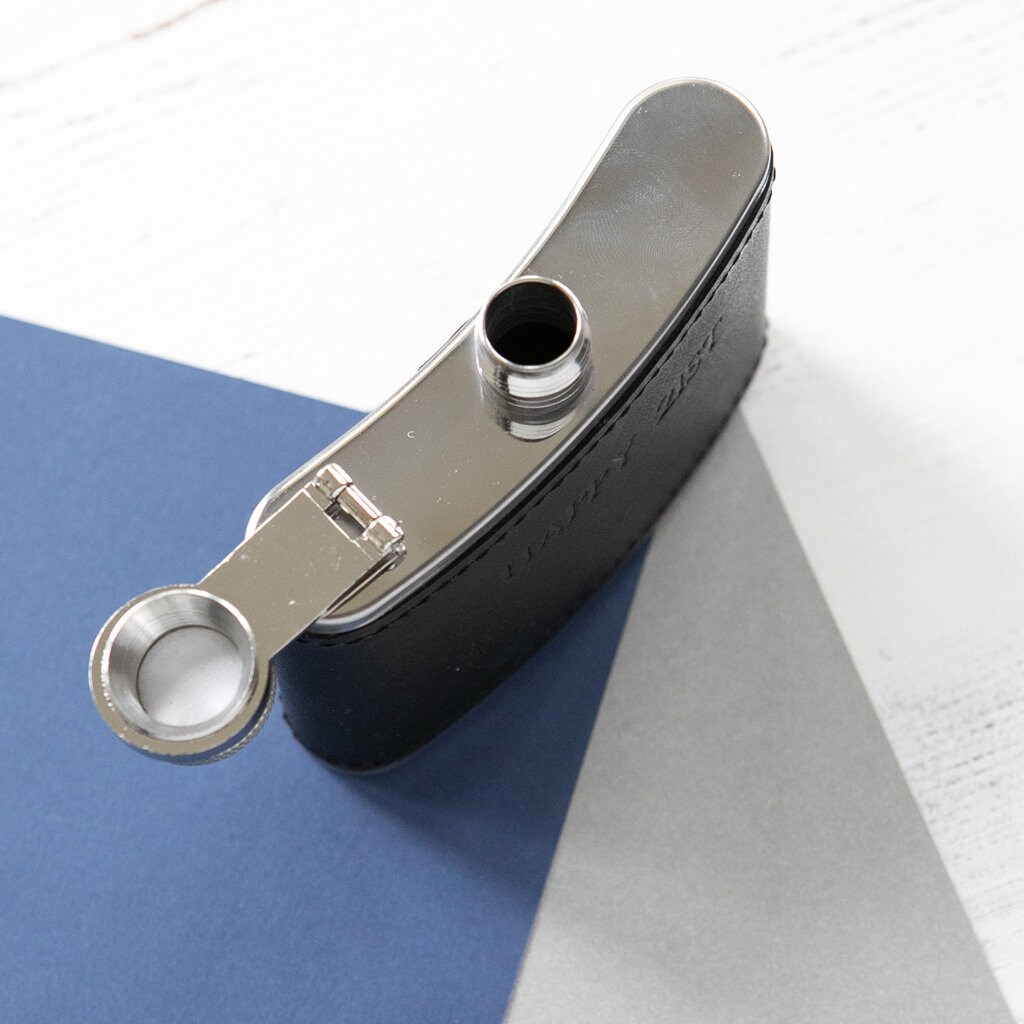 Personalised British Handmade Leather Small Hip Flask Gift - Etsy UK