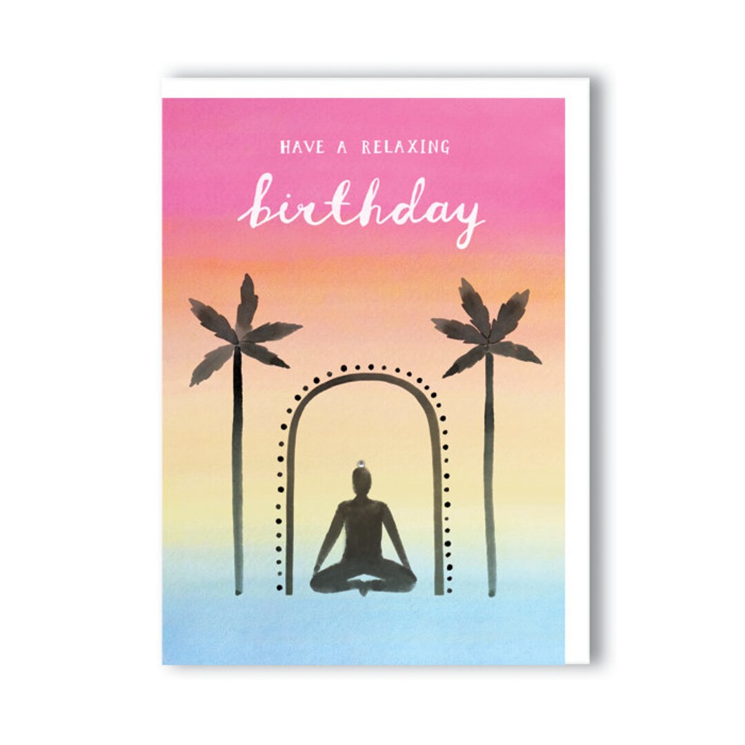 BIRTHDAY MEDITATION - Greeting Card - Etsy
