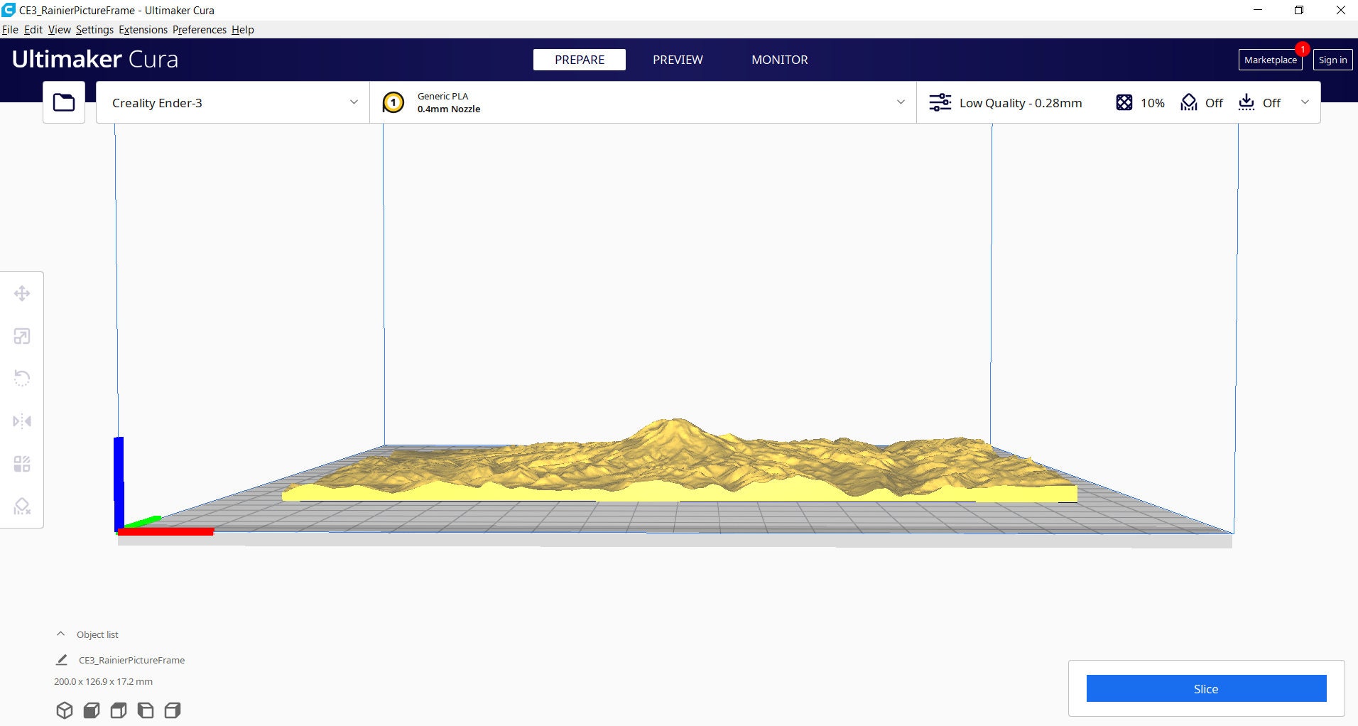 Mount Rainier Terrain 3D Scale Model STL Digital Download - Etsy
