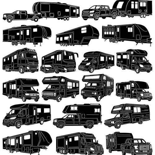 Recreational Vehicle Motorhomes and Travel Trailers-dxf Files - Etsy