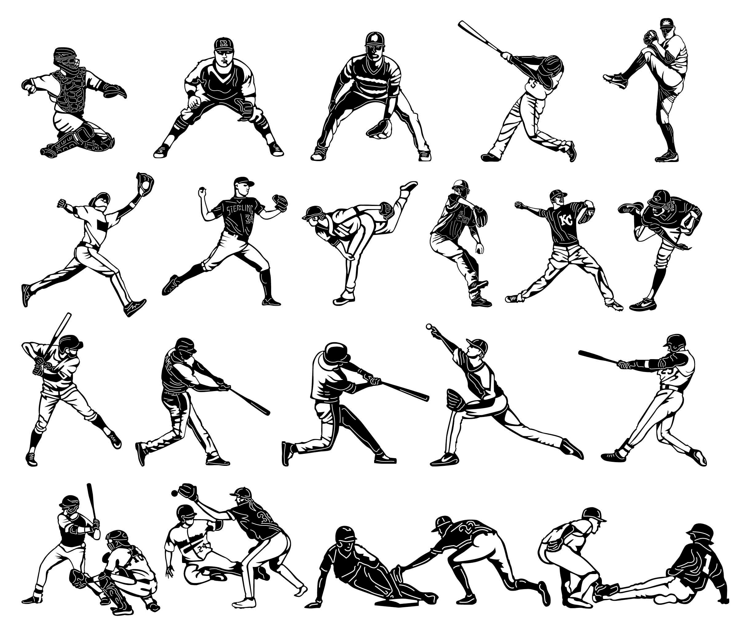 American Baseball Sport-dxf Files and SVG Cut Ready for Cnc Machines ...