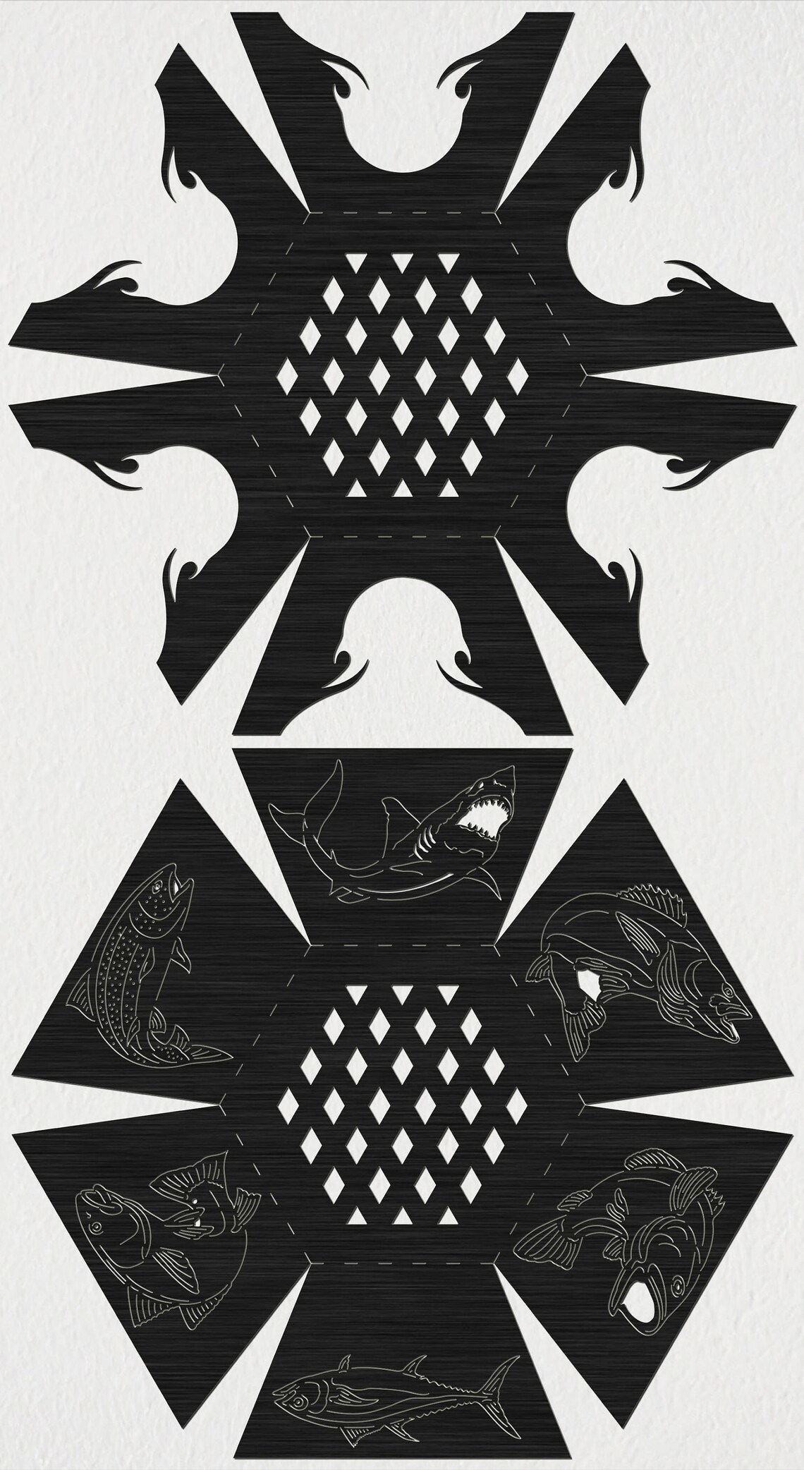 Fire Pit Hexagon Tuna Bass Rainbow Trout Redfish and Shark - Etsy Canada