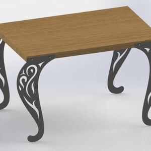 Traditional Style Plain and Ornamental Scroll Legs of Table-dxf Files ...