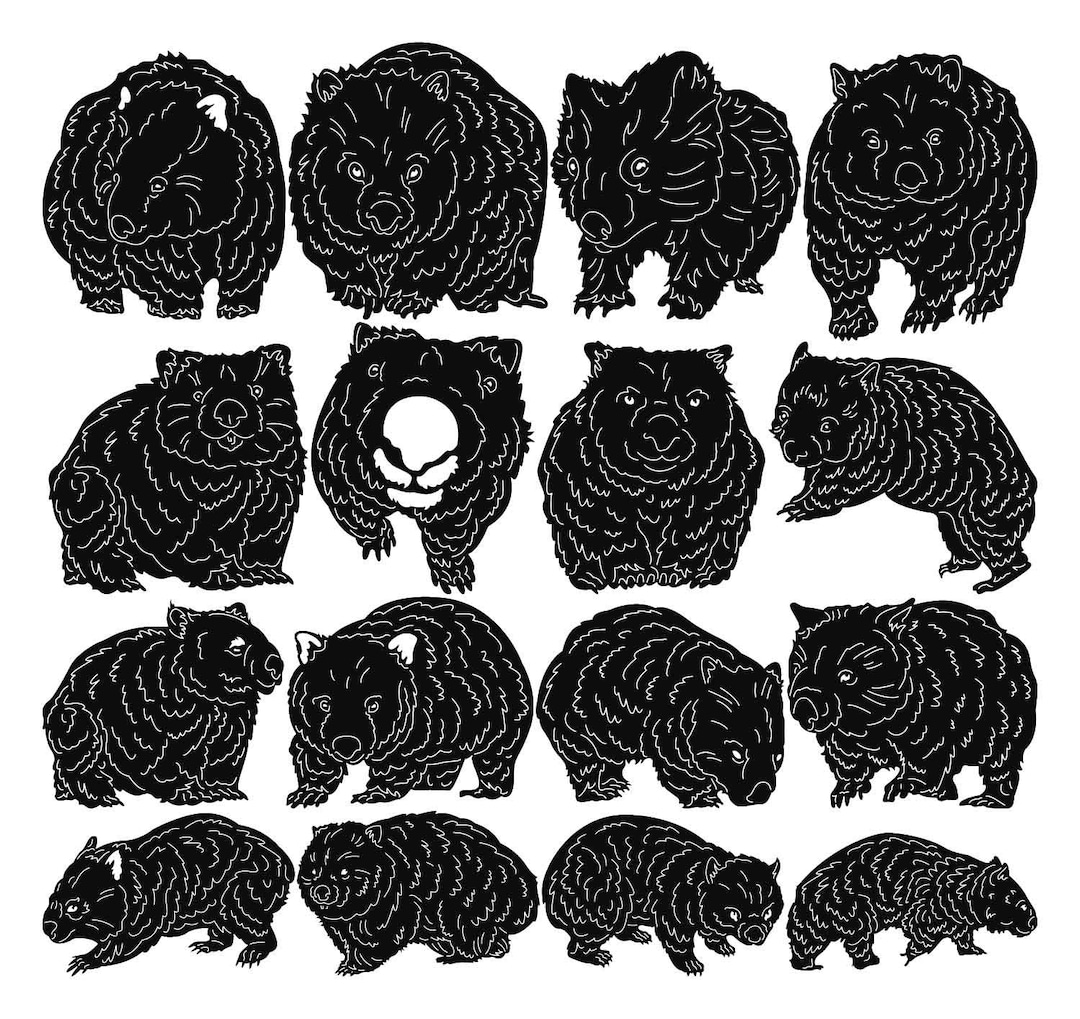 Australian Wombat DXF SVG Files: CNC Laser Cut Ready - Etsy Australia