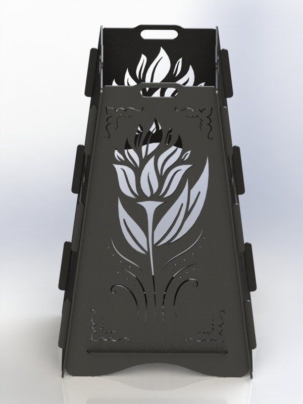 Flower Fire Pit DXF File: Vertical Collapsible CNC Ready - Etsy