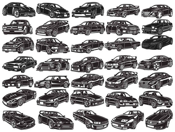 JDM Cars-dxf Files and SVG Cut Ready for Cnc Machines Laser - Etsy New ...