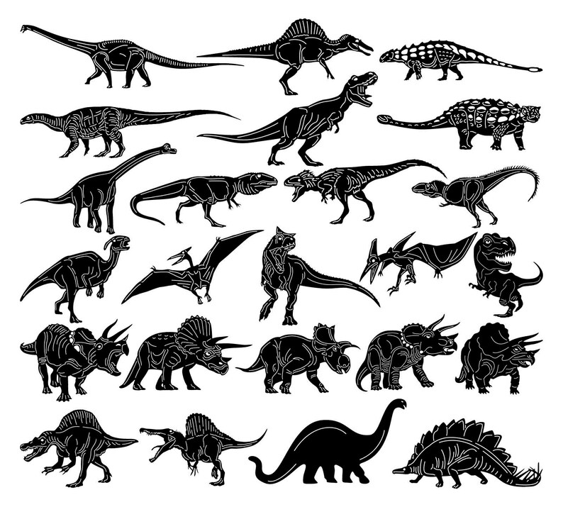Dinosaurs-dxf Files and SVG Cut Ready for Cnc Machines Laser - Etsy Canada