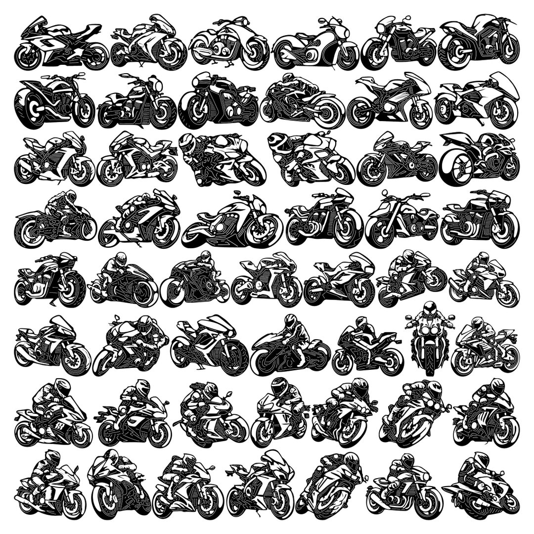 Sports Racing Motorcycles-dxf Files and SVG Cut Ready for Cnc Machines ...