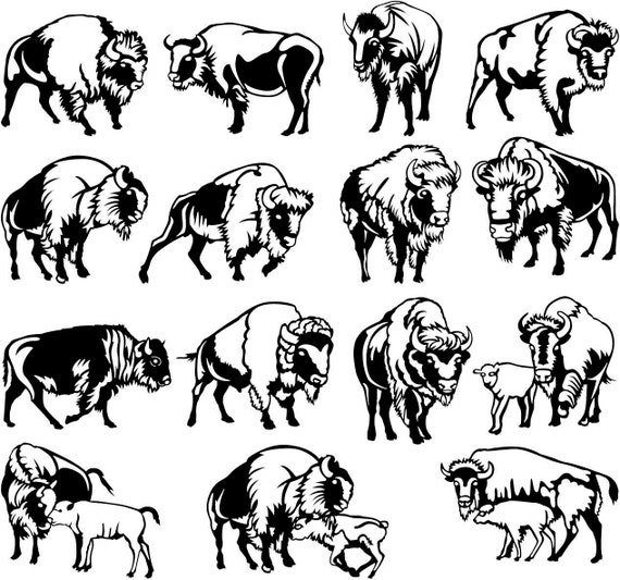 American Bisons-dxf Files and SVG Cut Ready for Cnc Machines - Etsy