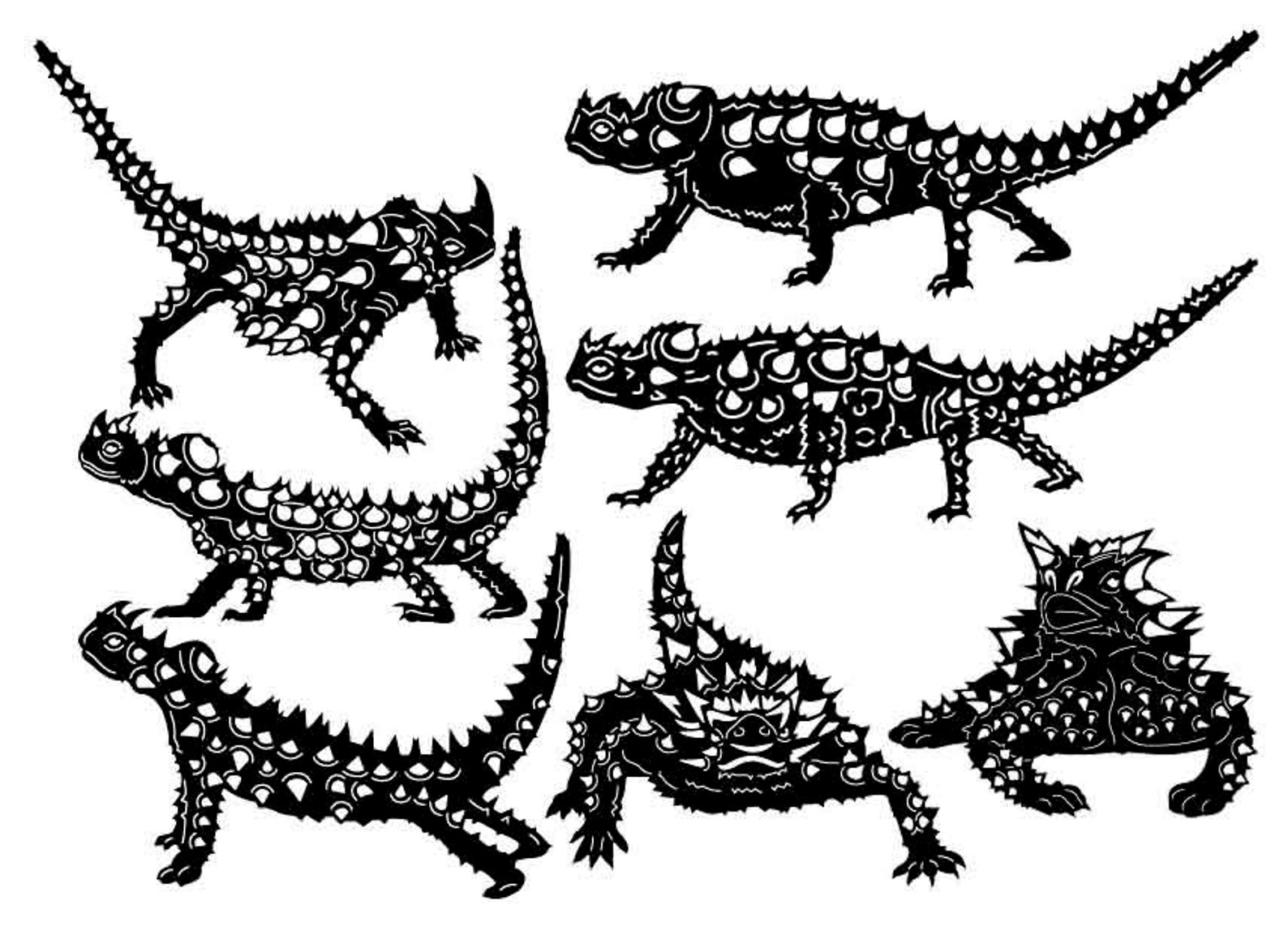 Thorny Devil Lizard SVG DXF File: CNC Laser Cut Ready - Etsy