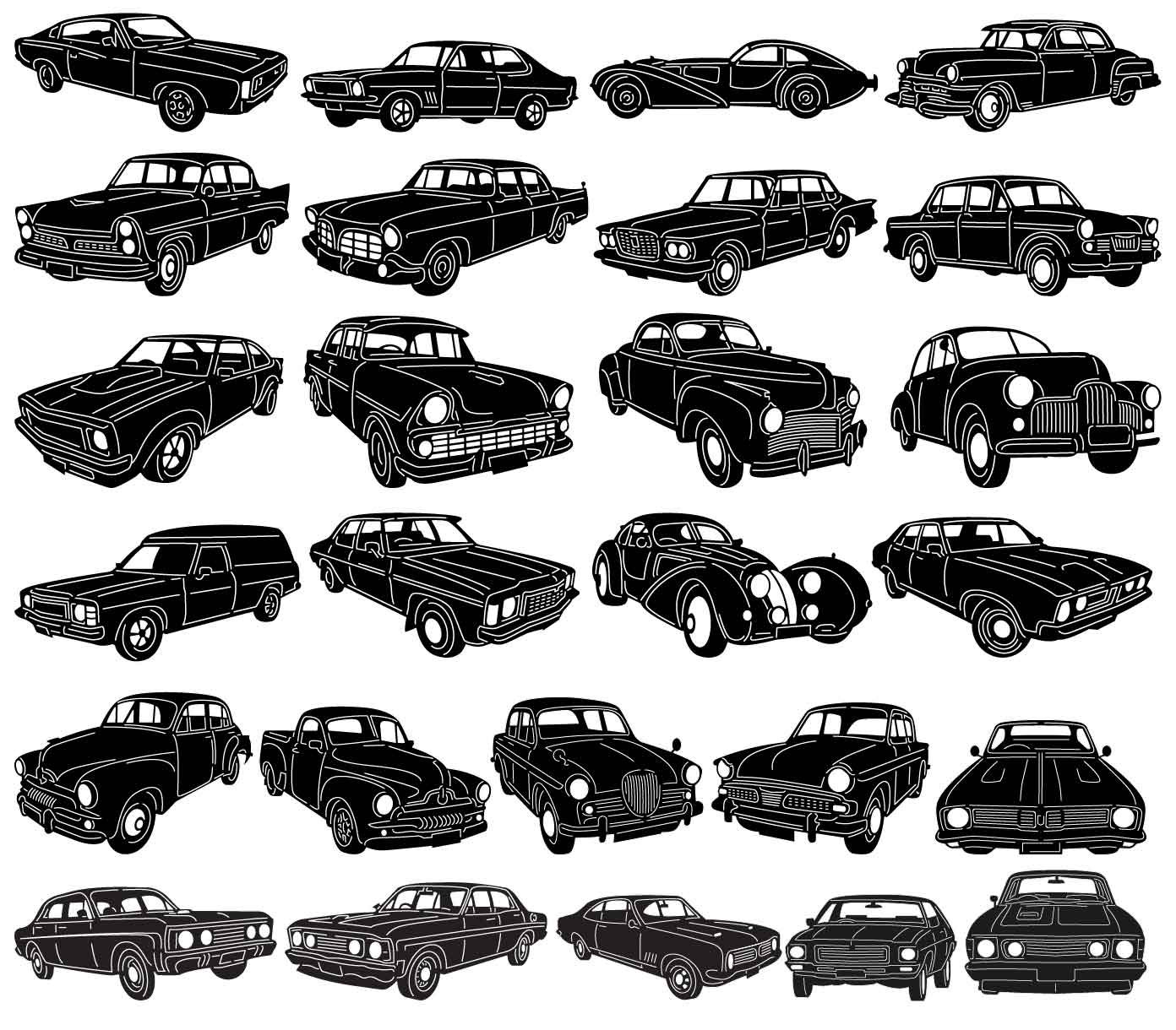 Australian Classic Old Cars-dxf Files and SVG Cut Ready for Cnc ...