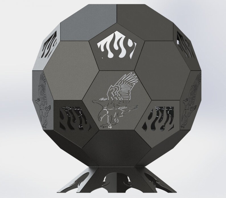 Fire Pit Ball Eagle Attack-dxf Files Cut Ready for Cnc Machines, Laser ...