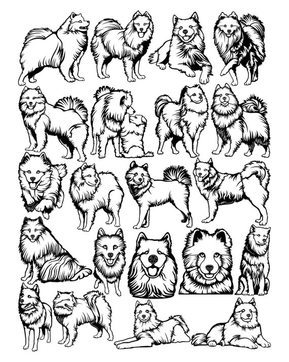 Samoyed Dogs-dxf Files and SVG Cut Ready for Cnc Machines | Etsy