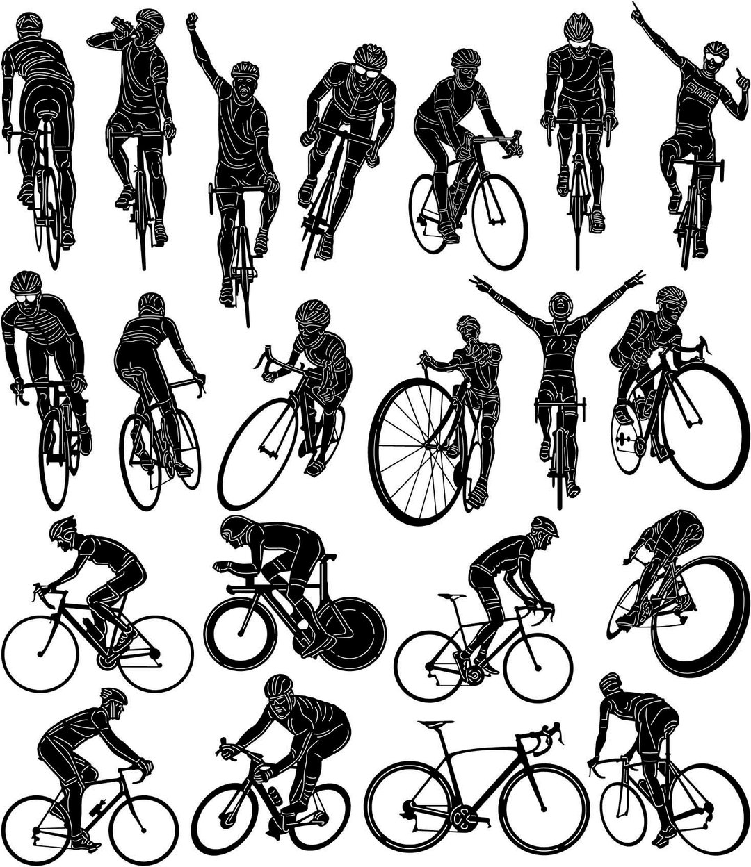 Sport Road Cyclist-dxf Files and SVG Cut Ready for Cnc Machines, Laser ...
