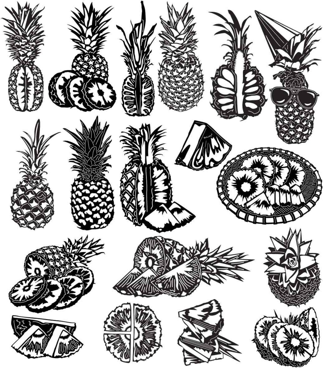 Pineapple DXF SVG Files: CNC Laser Plasma Cut Ready - Etsy
