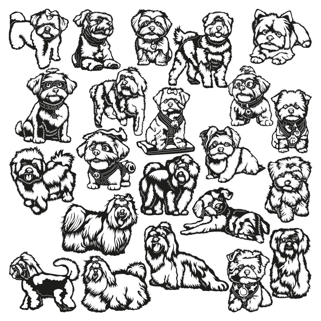 Maltese Dog DXF SVG Files: CNC Laser Cut Metal Art - Etsy