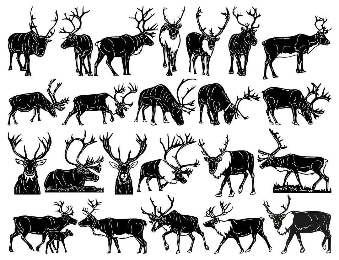 Reindeer CNC Cut Files: Laser & Plasma Cutting (DXF, SVG) - Etsy