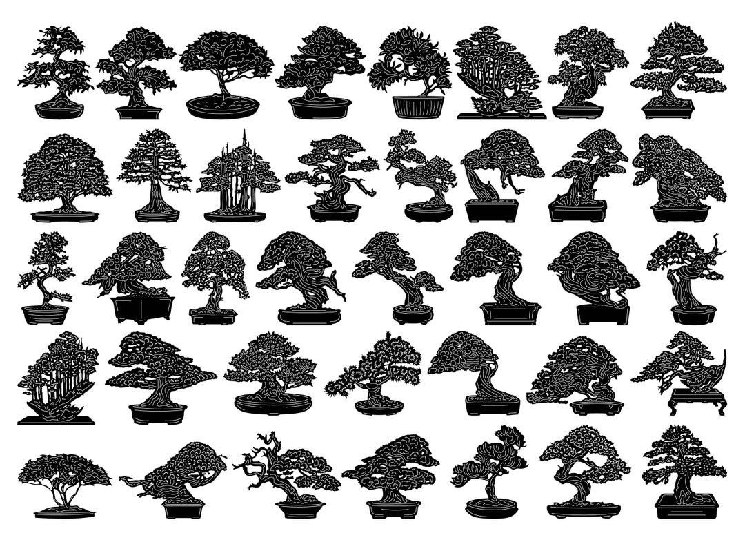 Bonsai Trees: CNC Laser Cut Files (DXF, SVG) - Etsy