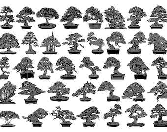 Trees-dxf Files and SVG Cut Ready for Cnc Machines Laser - Etsy
