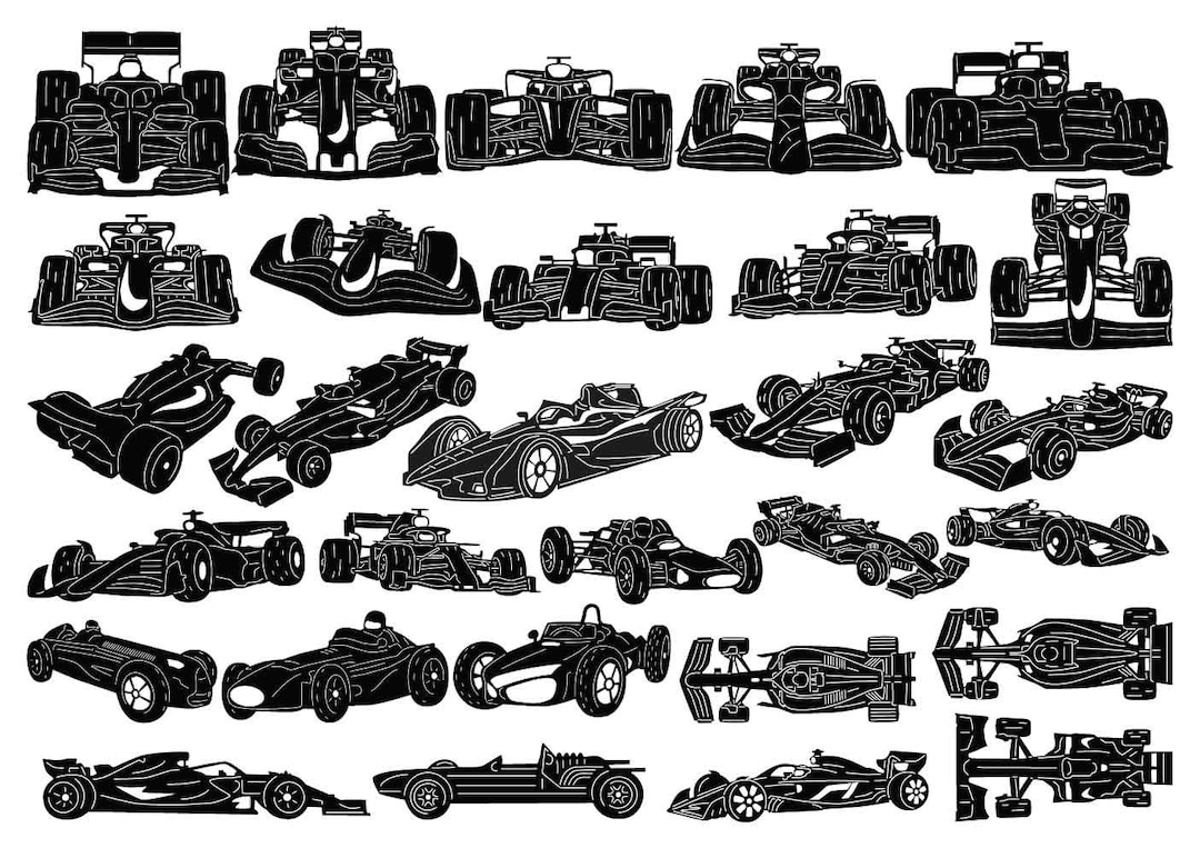 Formula 1 Racing Car DXF SVG Files: CNC Laser Plasma Cut - Etsy