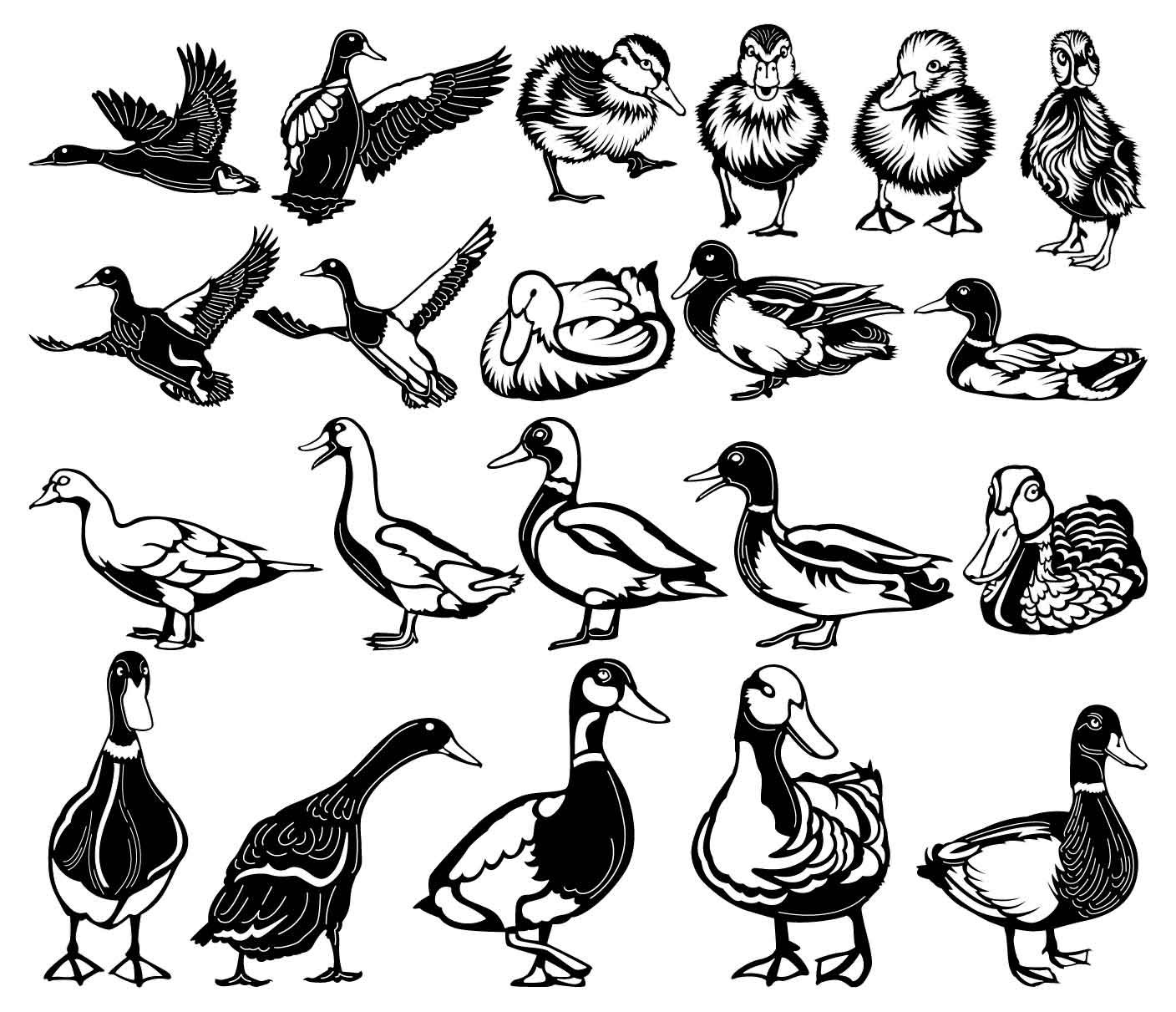 Ducks Birds-dxf Files and SVG Cut Ready for Cnc Machines - Etsy Canada