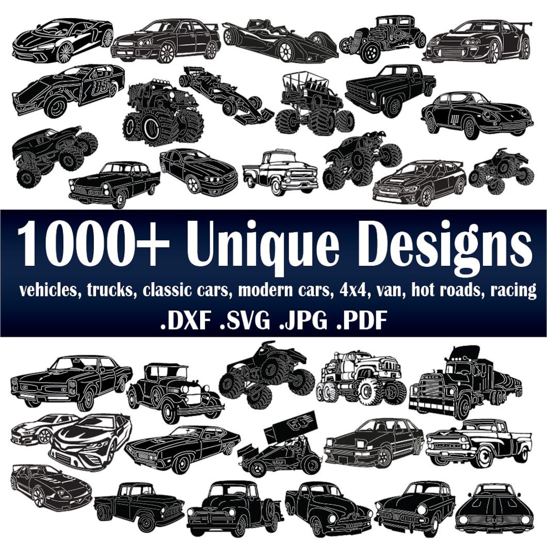 Classic Cars DXF SVG Files: CNC Laser Plasma Cut Ready - Etsy