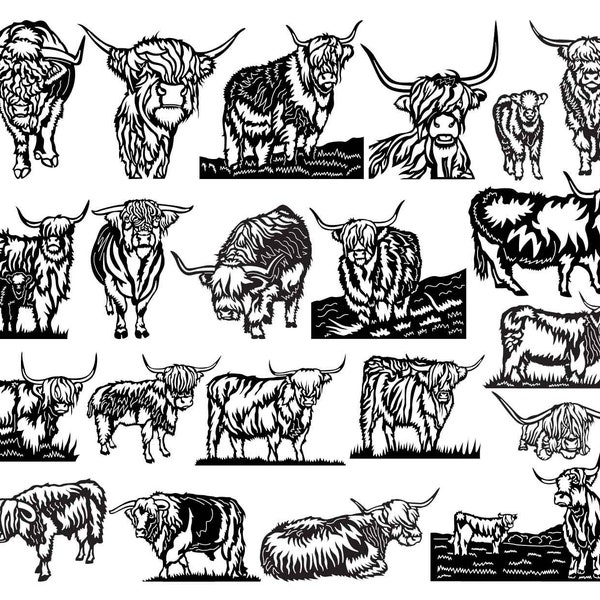 Scottish Cow Print - Etsy