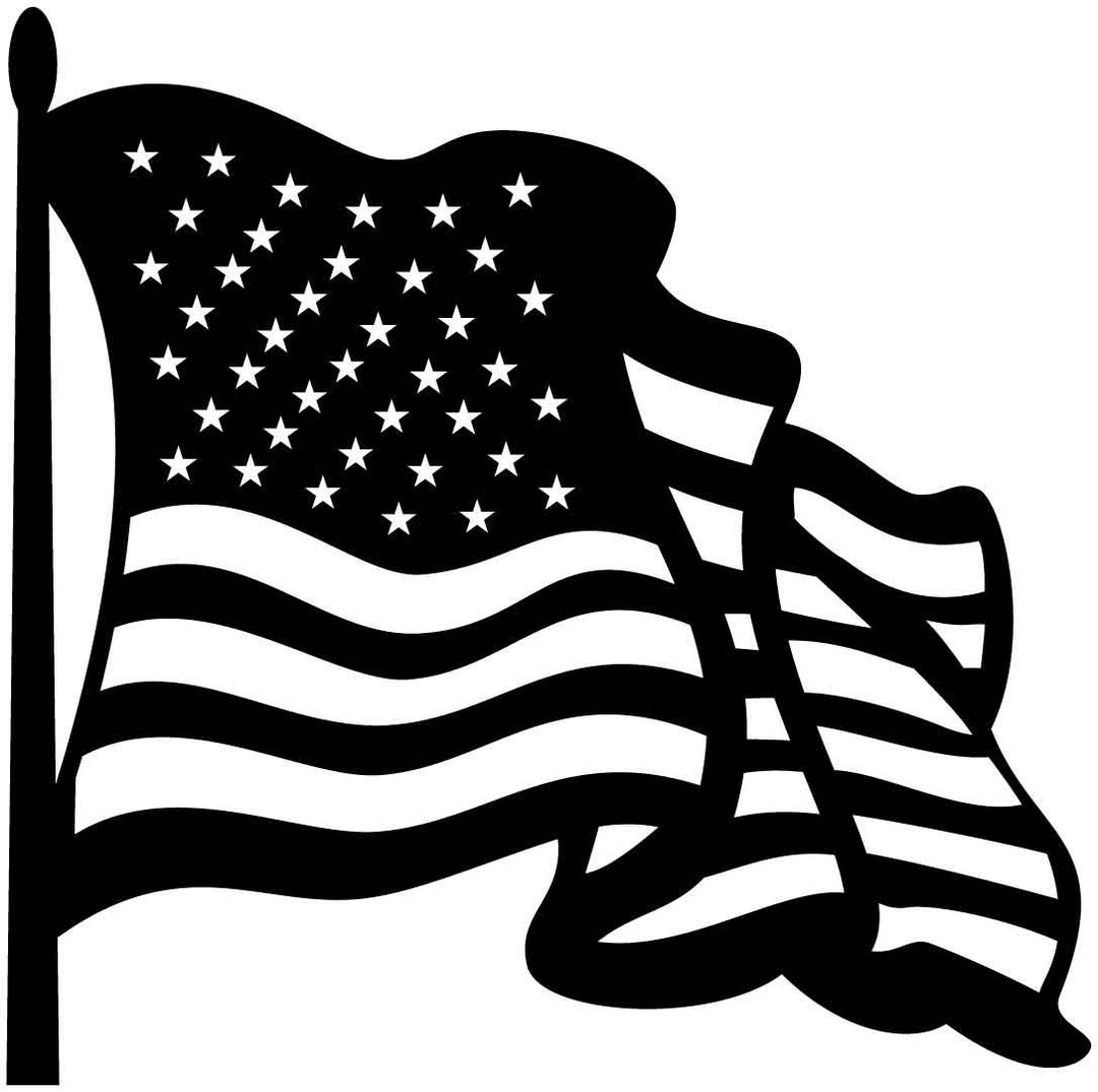 USA Flapping Flag-dxf Files and SVG Cut Ready for Cnc Machines, Laser ...