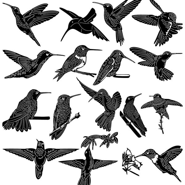 Hummingbird Dxf File - Etsy