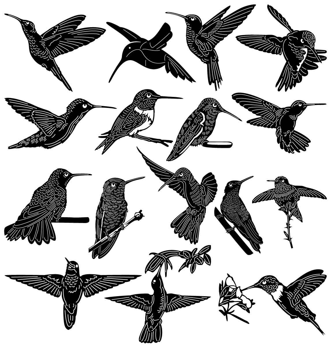 American Hummingbird-dxf Files and SVG Cut Ready for Cnc Machines ...