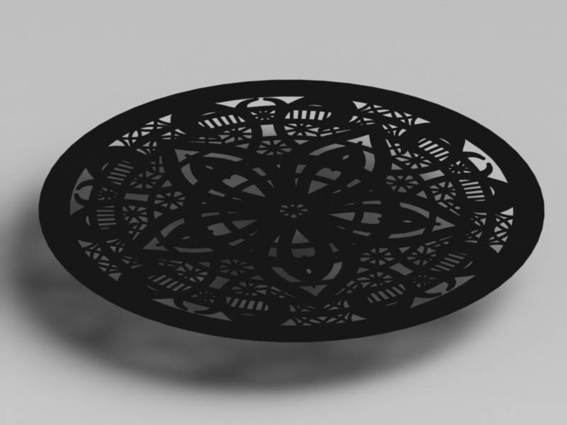 Ornamental Round Table with Traditional Style Scroll Legs-DXF | Etsy