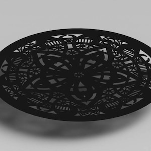 Ornamental Round Table With Traditional Style Scroll Legs-dxf Files Cut ...