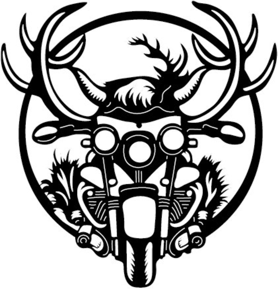 Motorcycle and Chopper Raider Scene DXF SVG Files-laser and Plasma Cut ...