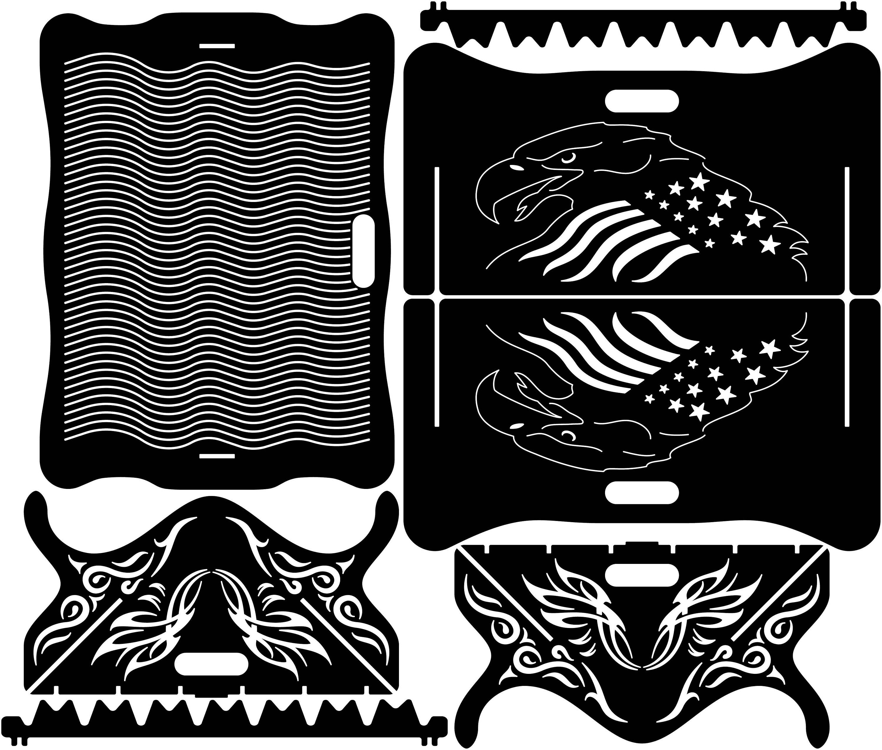 Fire Pit Collapsible Portable Palm Trees and Flames-no Welding | Etsy