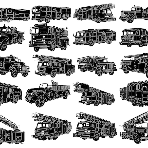 Fire Truck Svg - Etsy