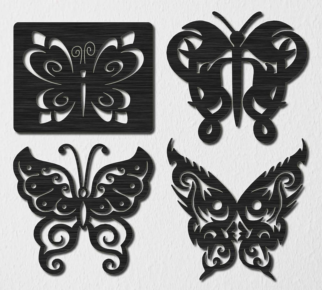 Butterfly Ornaments Decor-dxf Files Cut Ready for Cnc Machines, Laser ...