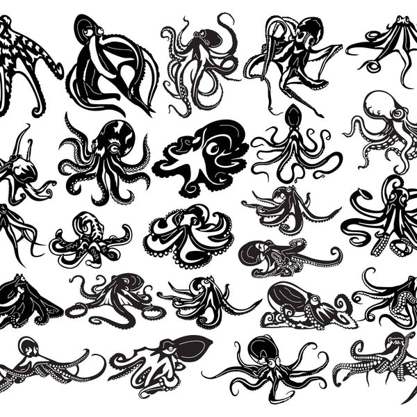 Geometric Octopus - Etsy