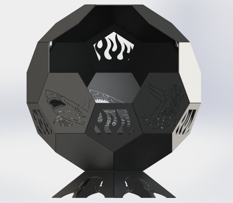 Fire Pit Balls Shark Fish and Coral Reef-DXF files cut ready | Etsy