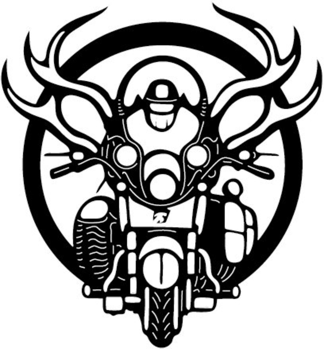 Motorcycle and Chopper Raider Scene DXF SVG Files-laser and Plasma Cut ...