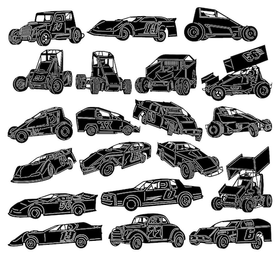 Cars Dirt Race Sport-dxf Files and SVG Cut Ready for Cnc | Etsy Canada