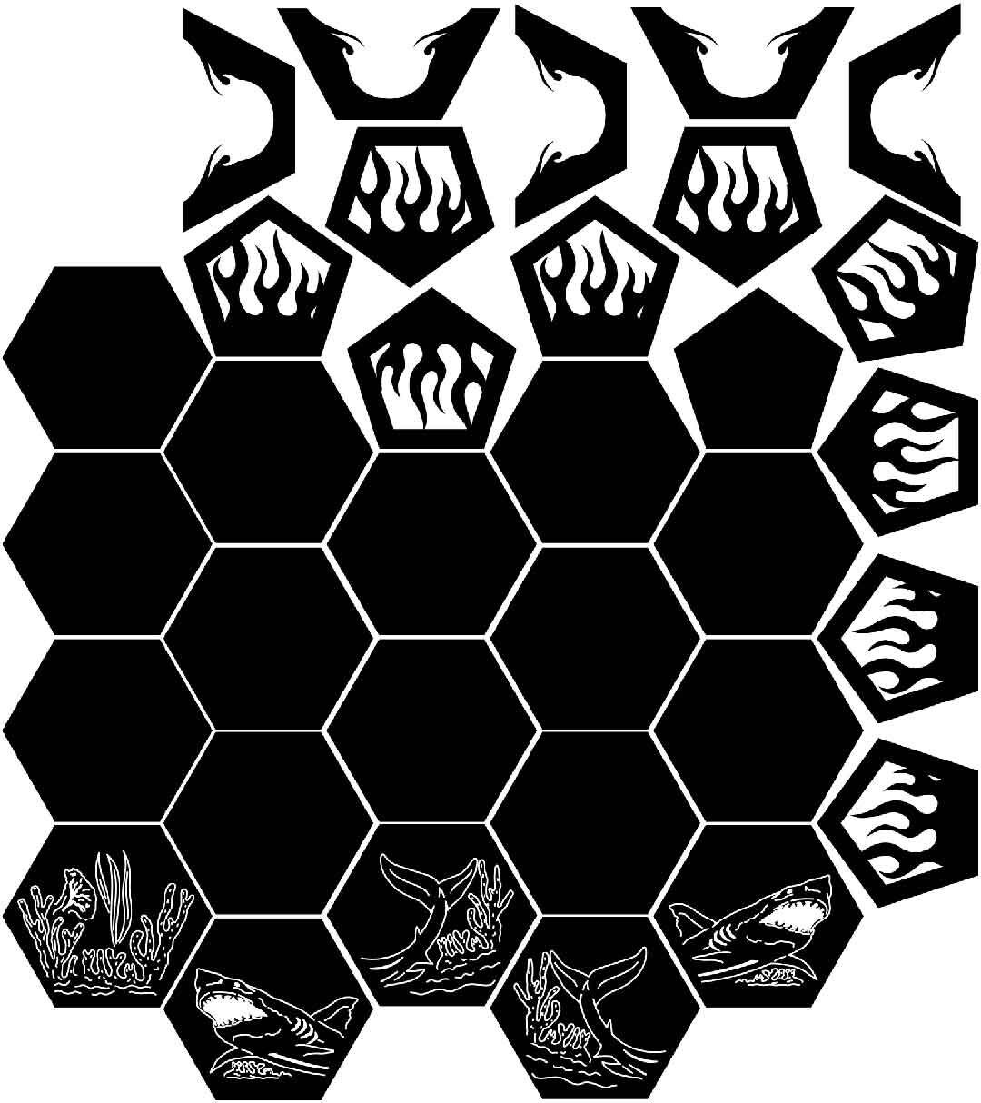 Fire Pit Balls Shark Fish and Coral Reef-DXF files cut ready | Etsy
